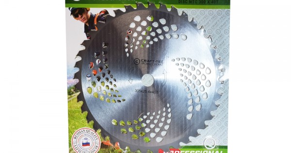 Disc motocoasa nr 12, 300 x 40T,cu vidia, CRAFT-TEC MX488
